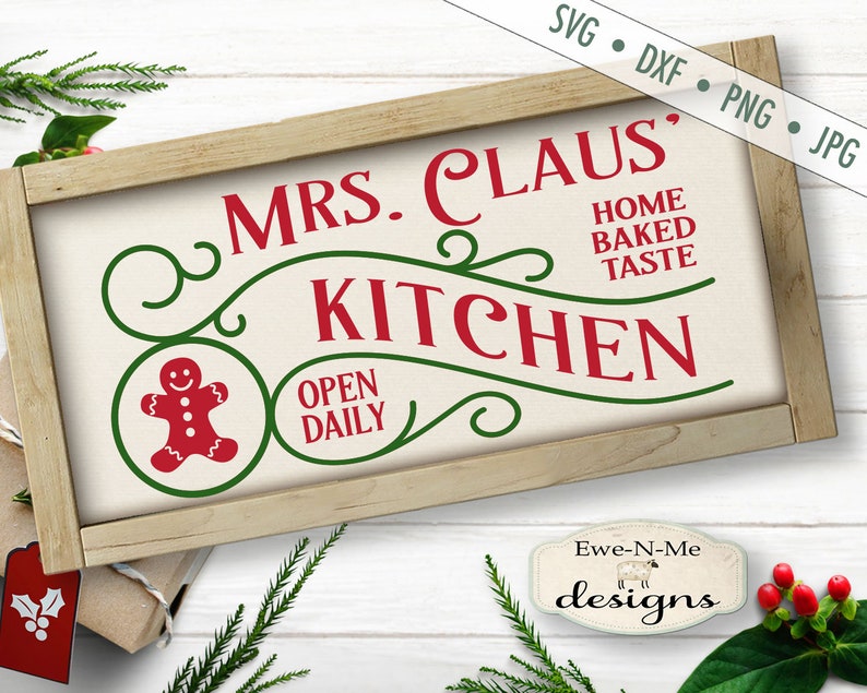 Mrs Claus SVG Mrs Claus Kitchen Svg Christmas Svg - Etsy