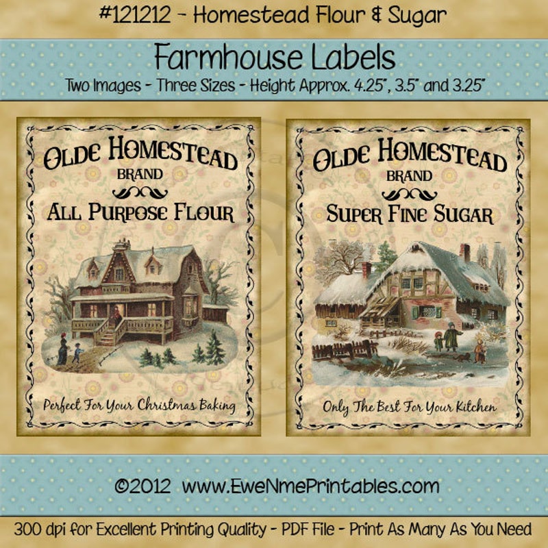 Flour Label - Etsy