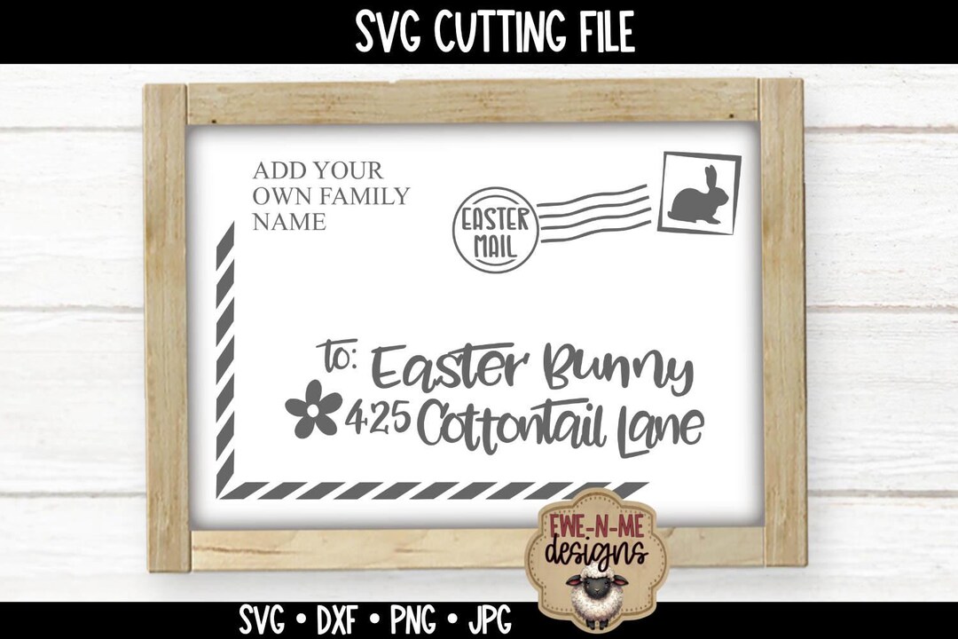 Easter Bunny SVG - Easter Bunny Envelope Svg - Postcard to Easter Bunny ...