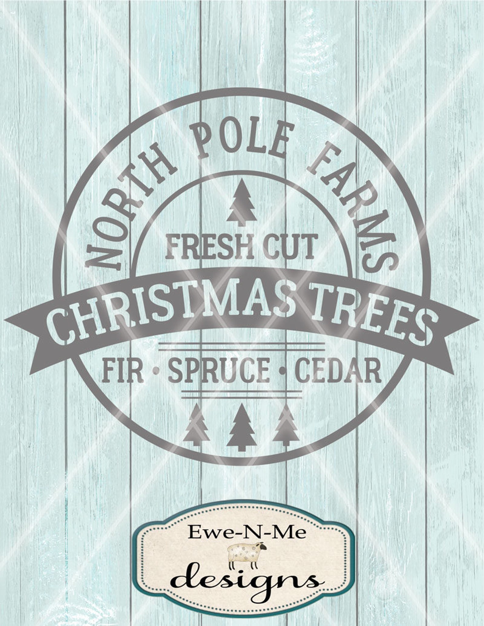 Christmas Tree SVG North Pole SVG Tree Farm Sign Svg - Etsy Canada
