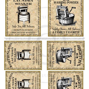 Primitive Laundry Farmhouse Label Printables - Old Washing Machine ...