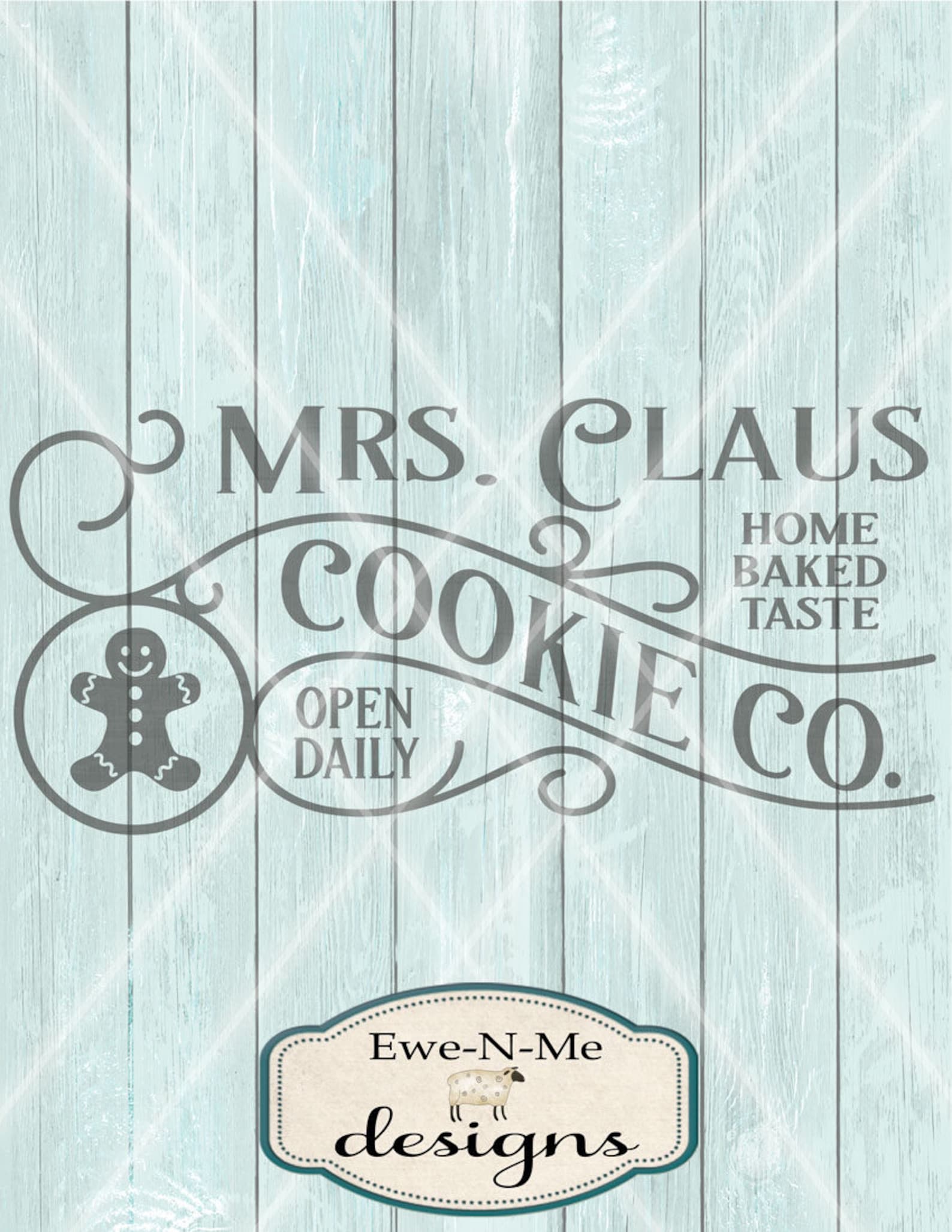 Mrs Claus SVG - Mrs Claus Cookie Co Svg - Christmas Svg - Cookie Sign ...