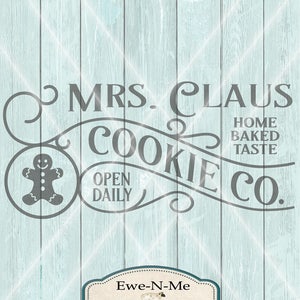 Mrs Claus SVG - Mrs Claus Cookie Co Svg - Christmas Svg - Cookie Sign ...