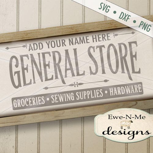 General Store SVG You Personalize It With Your Name - Etsy