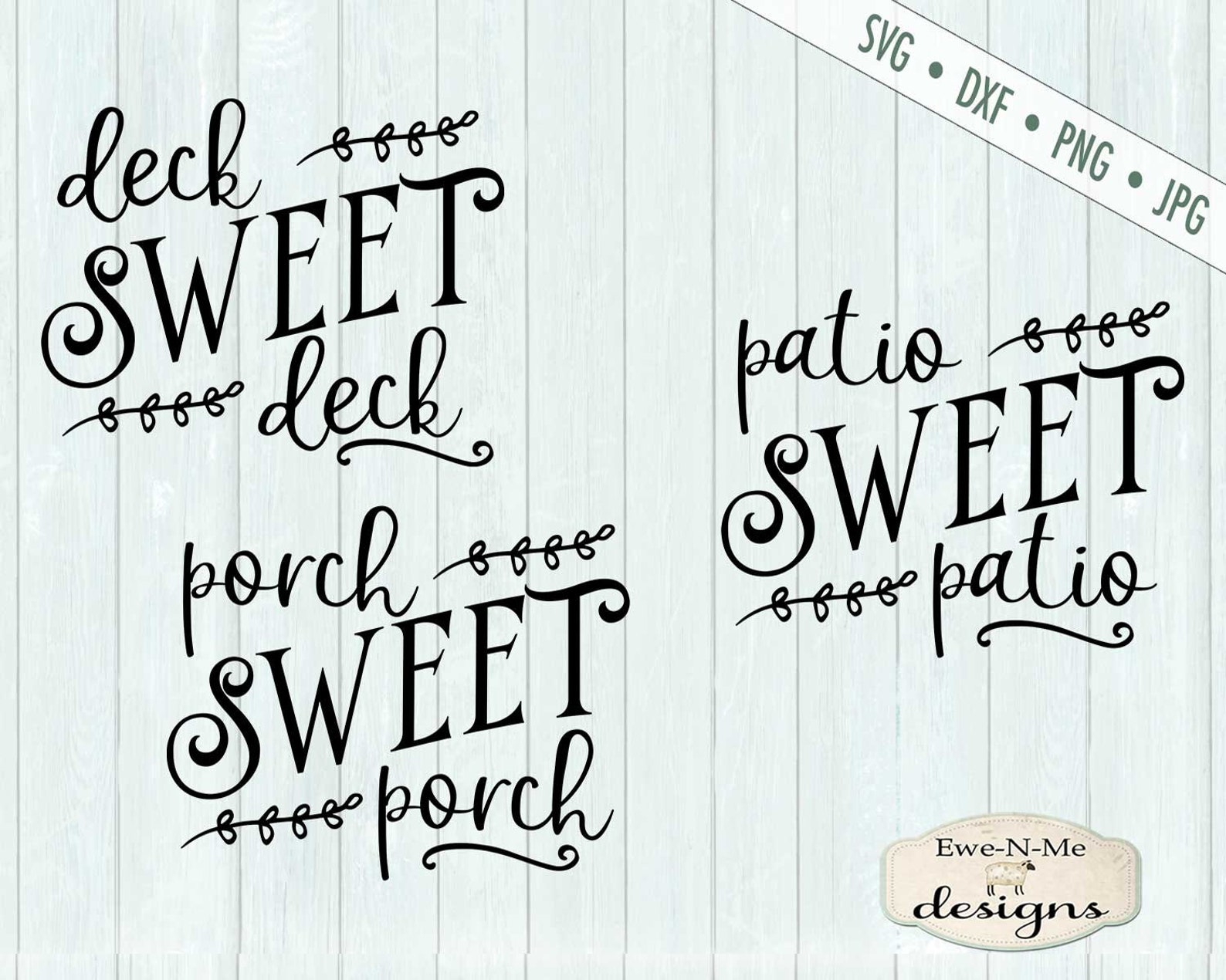 Porch Sweet Porch SVG Deck Sweet Deck svg Patio Sweet | Etsy
