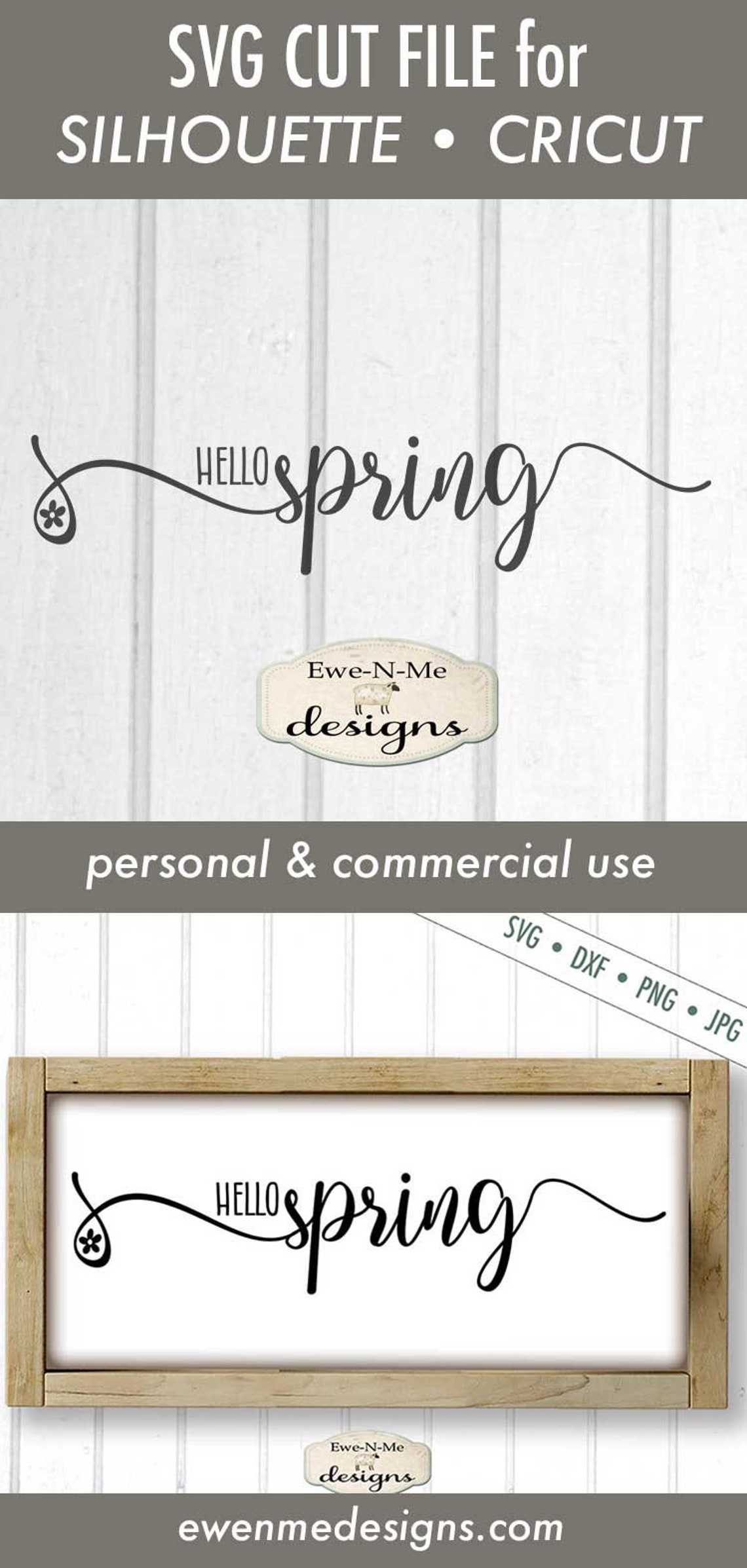 Hello Spring SVG Spring Flower SVG Spring Sign SVG - Etsy