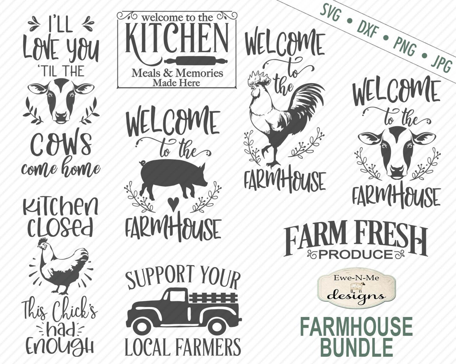 Farmhouse SVG Bundle Farm Animal SVG Bundle Rustic SVG - Etsy