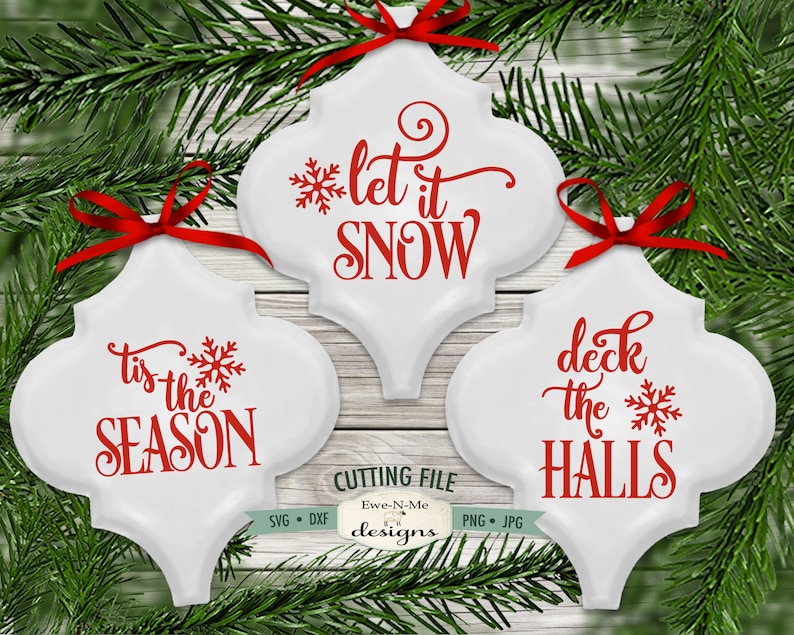 Tis the Season Svg - Let It Snow Svg - Deck the Halls SVG - Commercial ...