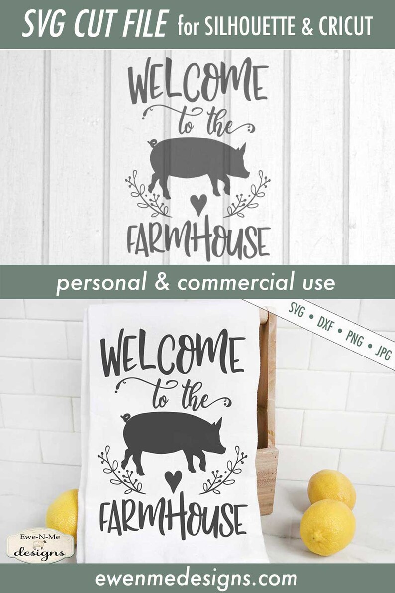 Farmhouse SVG Welcome Svg Pig Svg Rustic Svg - Etsy