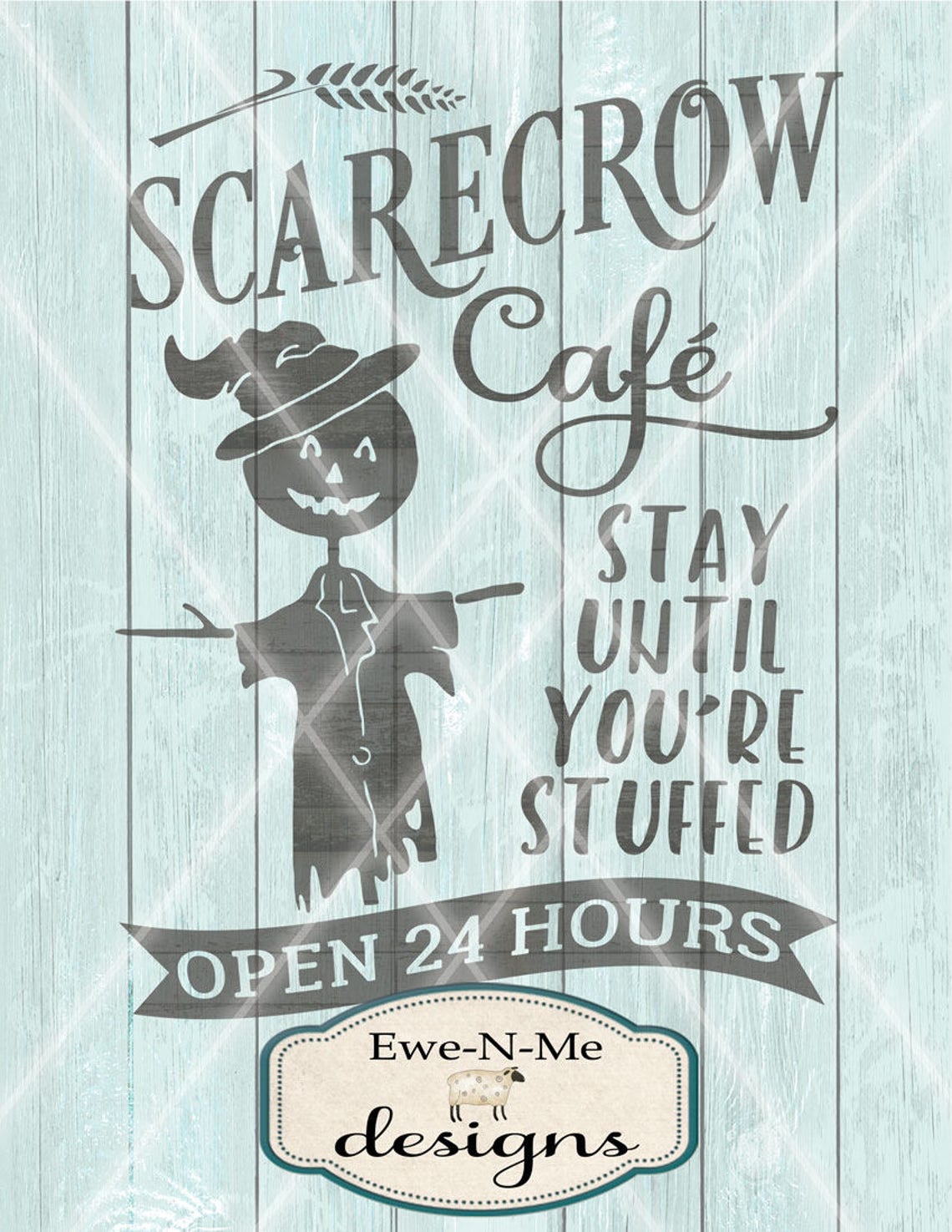 Fall SVG Cut File Scarecrow SVG Scarecrow Cafe Cut File | Etsy