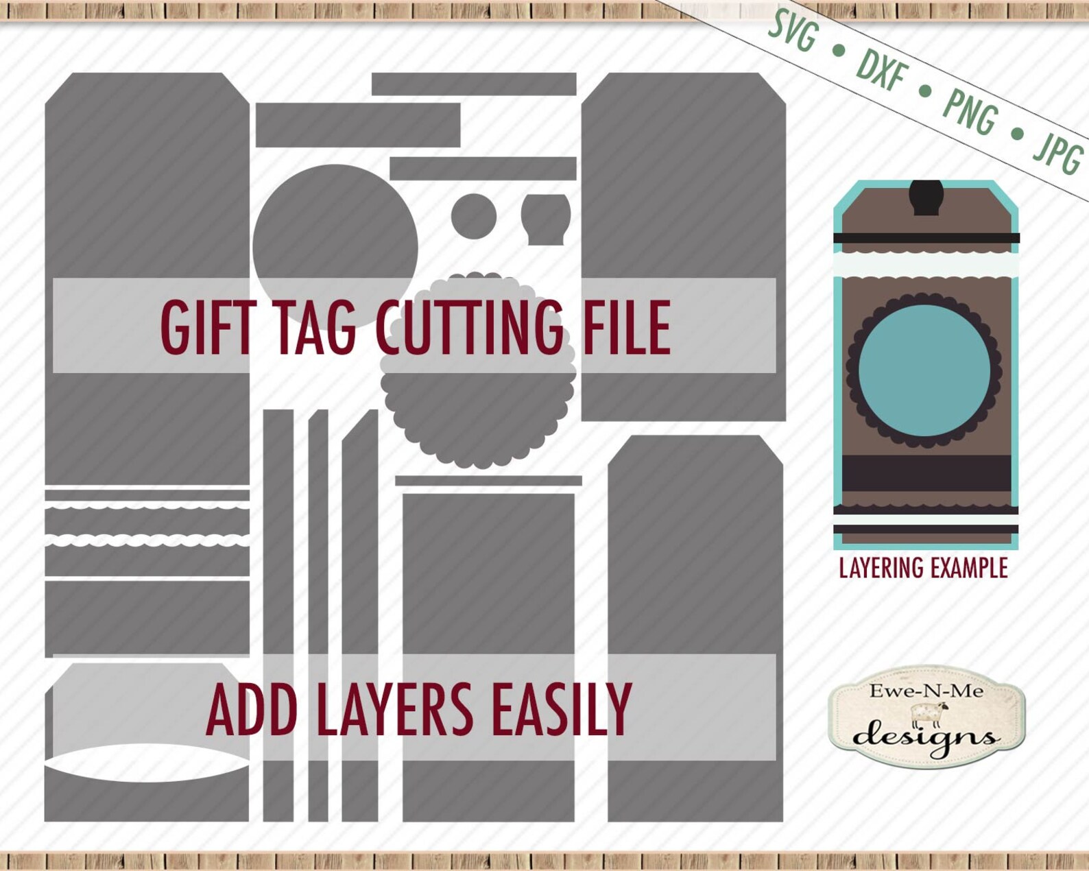 Tag Shape SVG - Tag SVG File - Gift Tag Svg - Hang Tag Svg - Layered ...