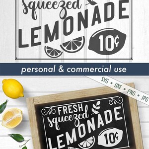 Lemonade SVG File - Fresh Squeezed Lemonade Svg - Lemonade Sign Svg ...