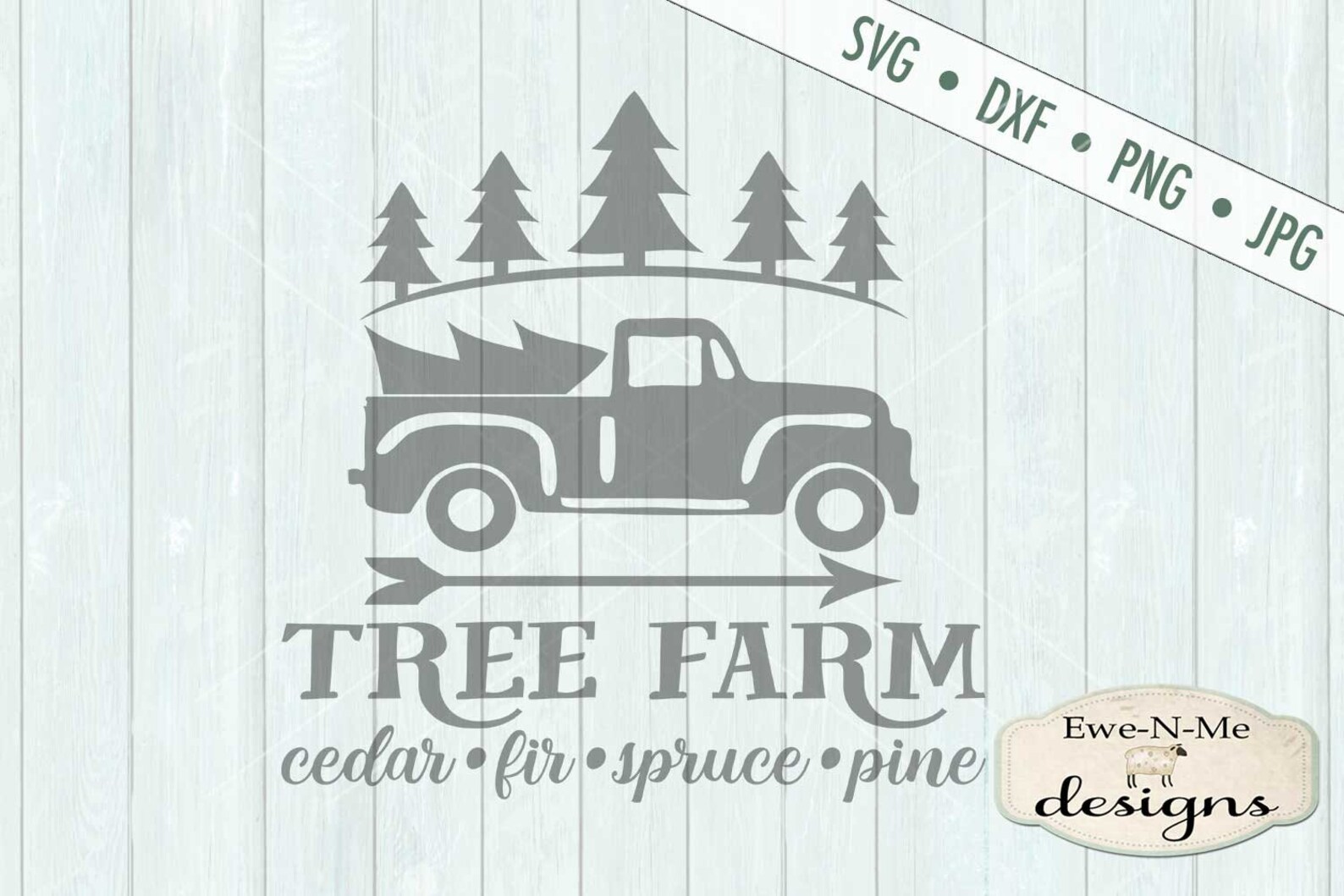 Tree Farm SVG - Truck SVG - Christmas Svg - Glass Block Svg - Christmas ...