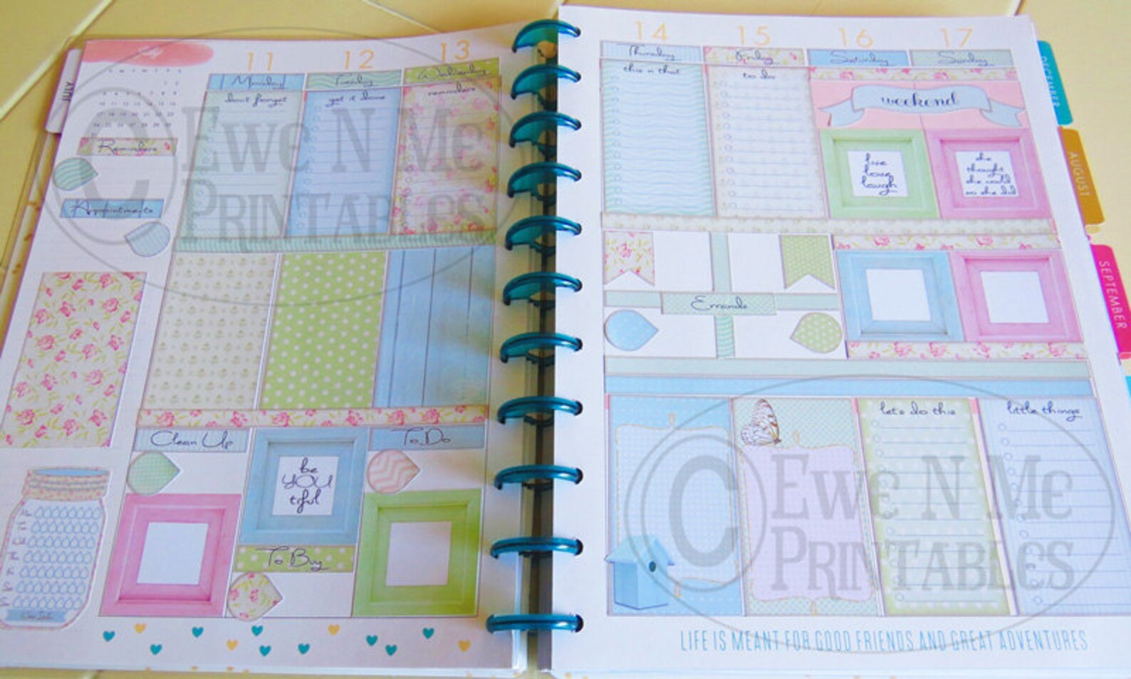 Printable Planner Stickers Letter Size Planner Large Happy - Etsy