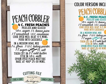 Peach Cobbler Recipe | Etsy