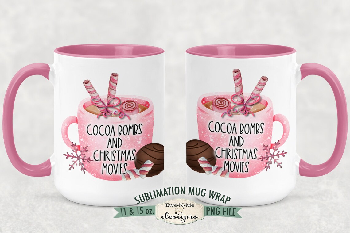 Cocoa Bomb Mug Design Sublimation Bundle Cute Cocoa Bomb - Etsy