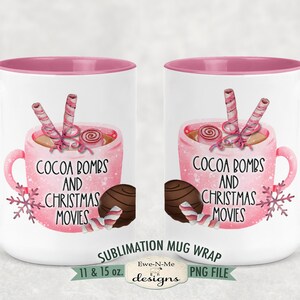 Cocoa Bomb Mug Design Sublimation Bundle - Cute Cocoa Bomb Design ...