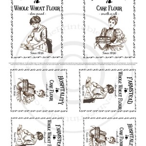Kitchen Farmhouse Label Printables - Hospitality Cake Flour, Farmstead ...