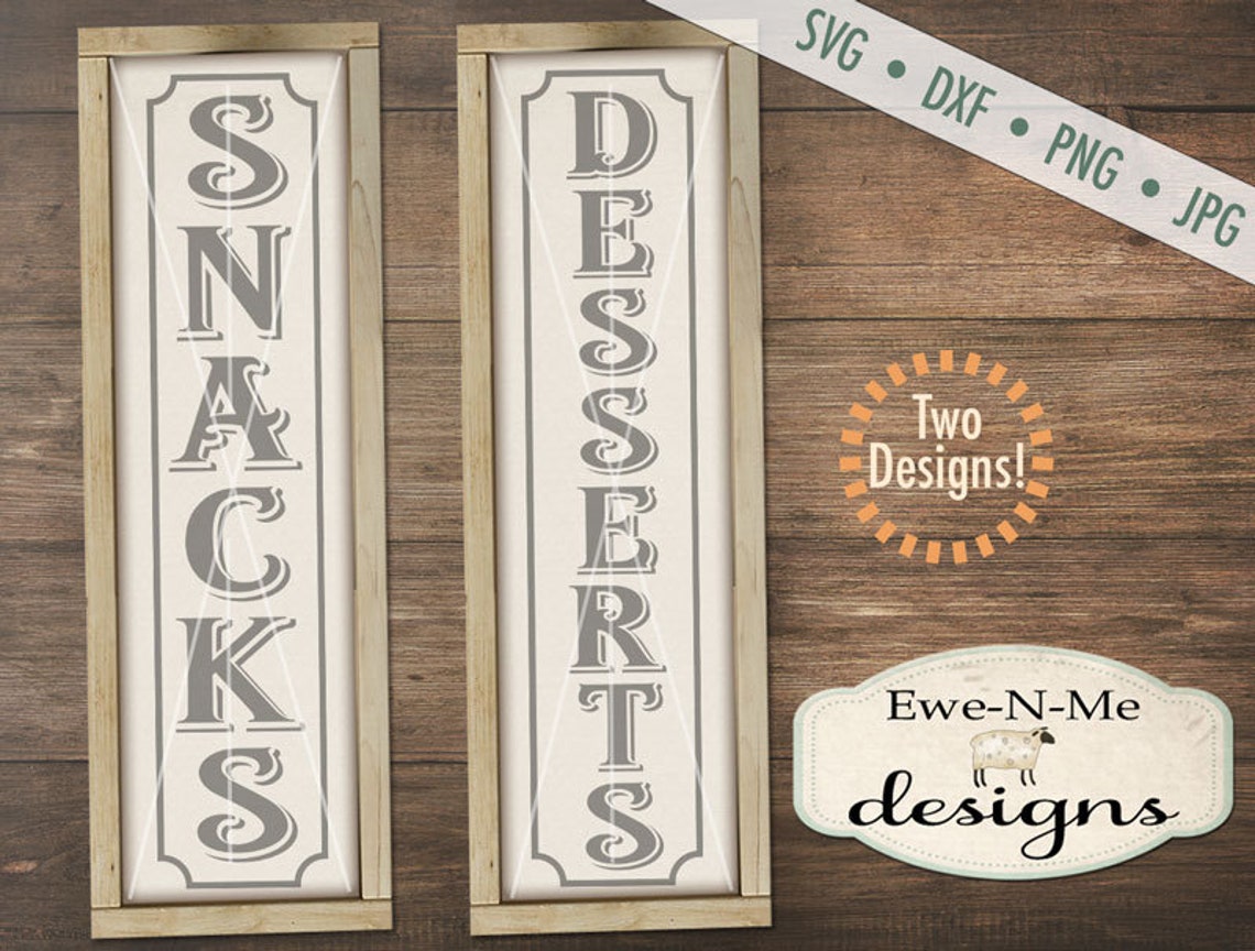Snacks Svg Desserts Svg Snacks Vertical Svg Desserts | Etsy