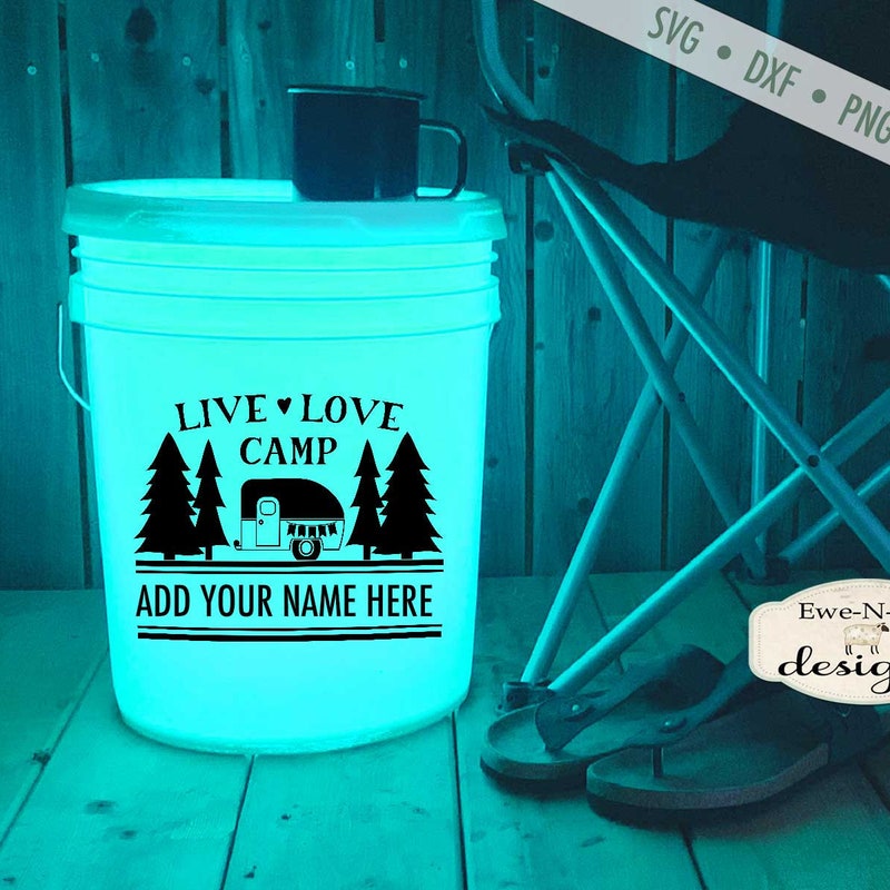 Camping Bucket Svg - Etsy