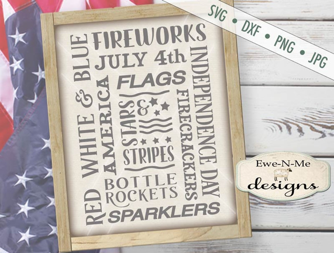 4th of July Svg Patriotic Svg Fireworks SVG Independence - Etsy