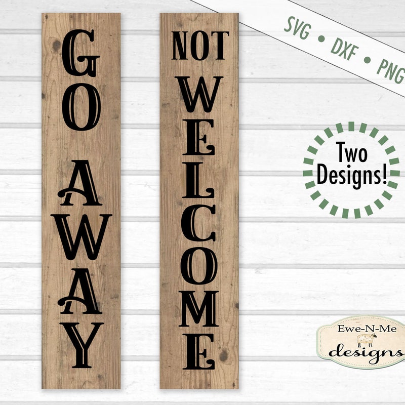 Go Away Welcome Sign - Etsy
