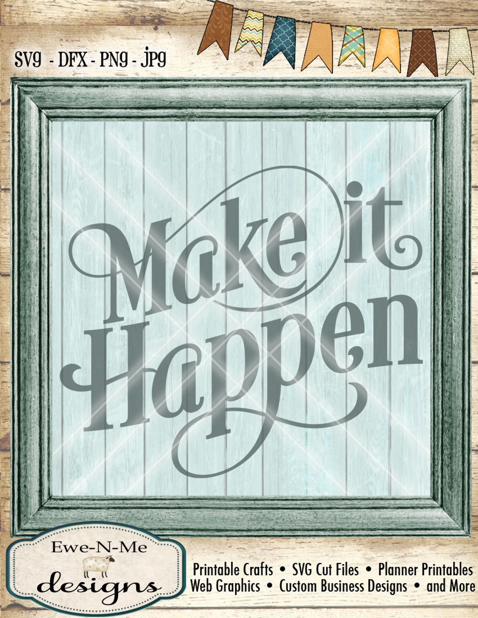 Make It Happen SVG Motivational SVG Make It Happen Cut - Etsy