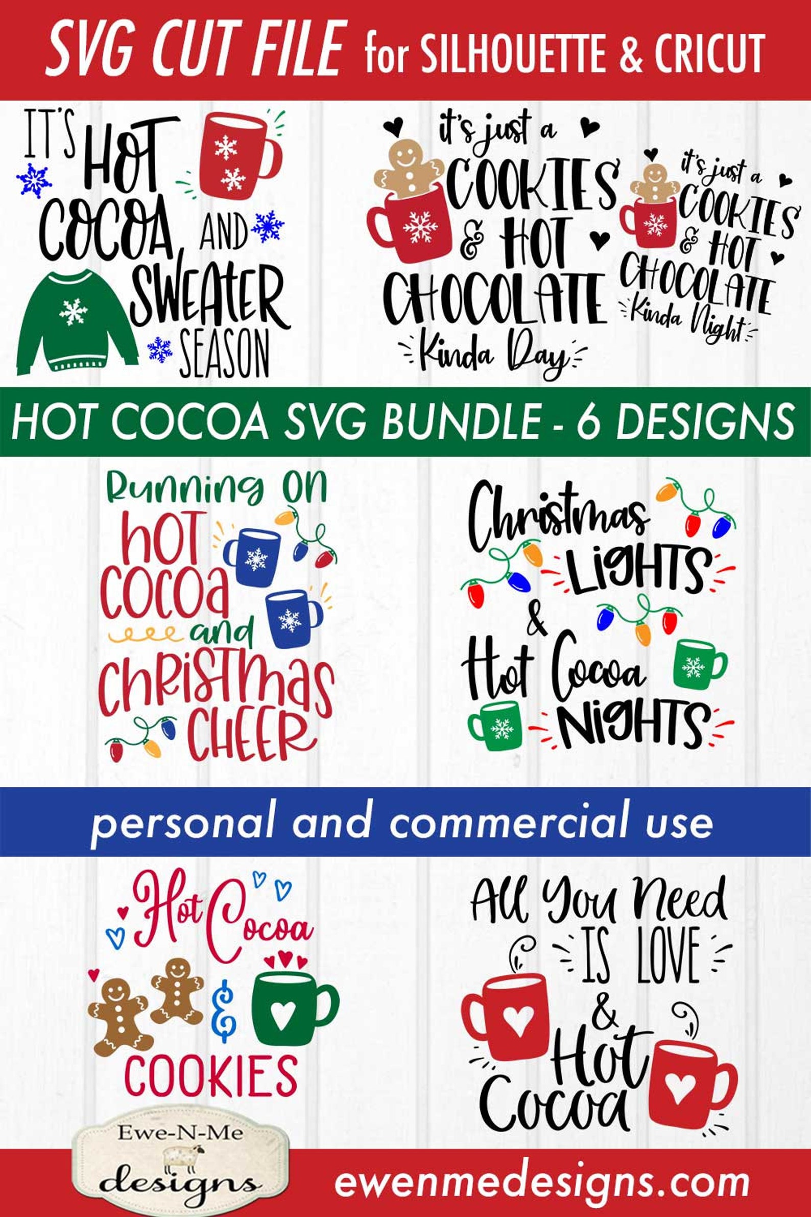 Christmas SVG Hot Cocoa SVG Bundle Winter Svg Holiday - Etsy