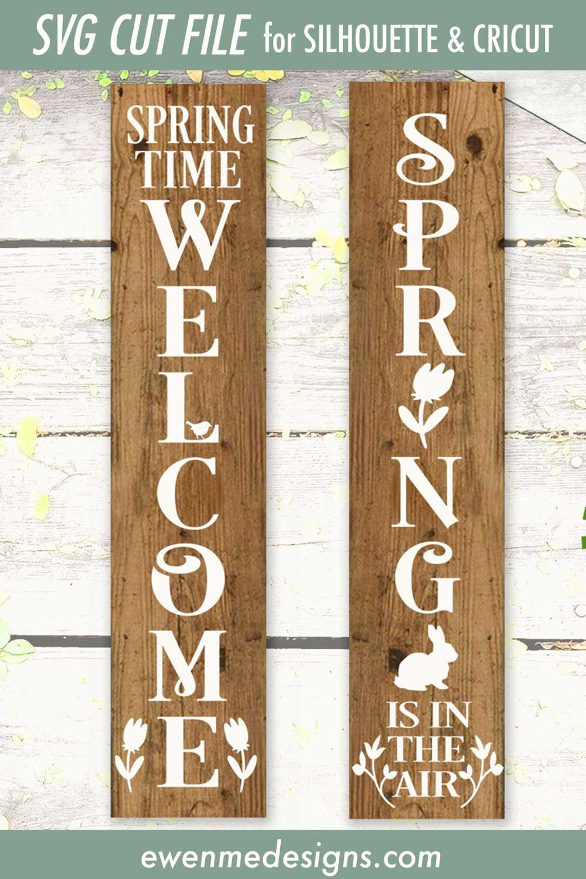 Spring Svg Welcome Svg Porch Sign Svg Spring Time Svg | Etsy