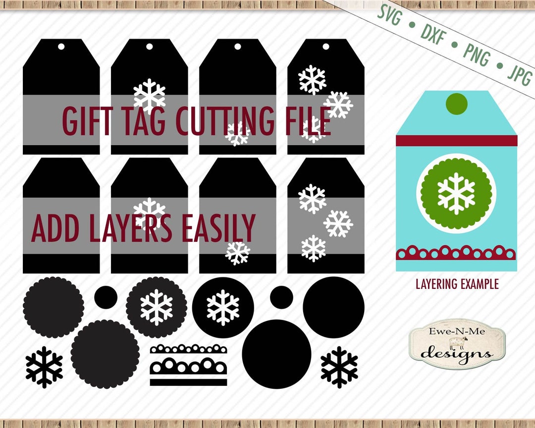 Snowflake Tag Svg Tag Shape SVG Tag SVG File Gift Tag Svg Hang Tag Svg ...