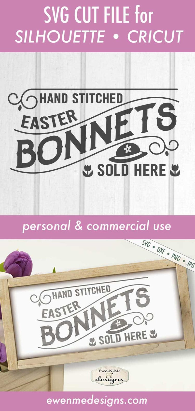Easter SVG Easter Bonnet Svg Easter Cutting File Easter | Etsy