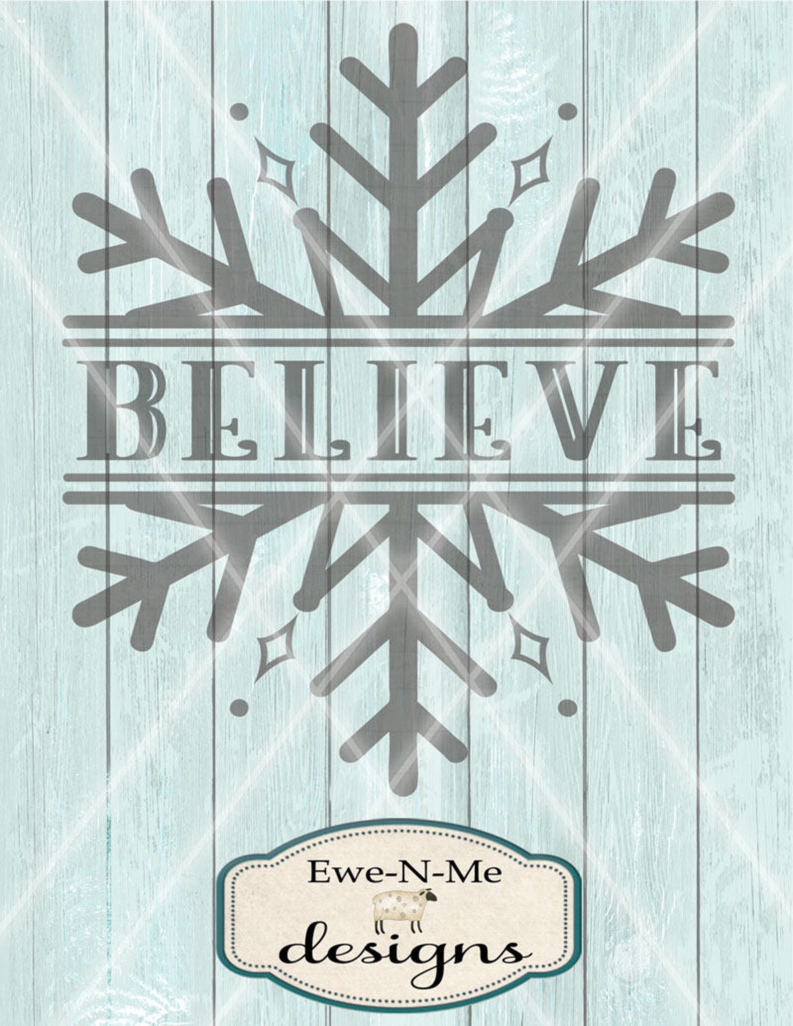 Split Snowflake Svg Snowflake Svg Believe Svg Christmas | Etsy