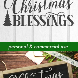 Christmas Blessings Svg - Tree SVG - SVG - Winter Svg - Christmas SVG ...
