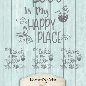 Pool SVG Beach SVG Lake SVG Shore Svg Happy Place Svg Mermaid Tail Svg ...