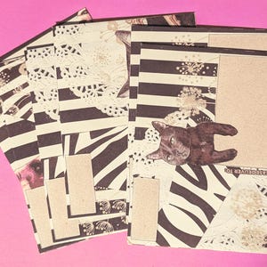 Collaged Cat Envelope Set - Etsy
