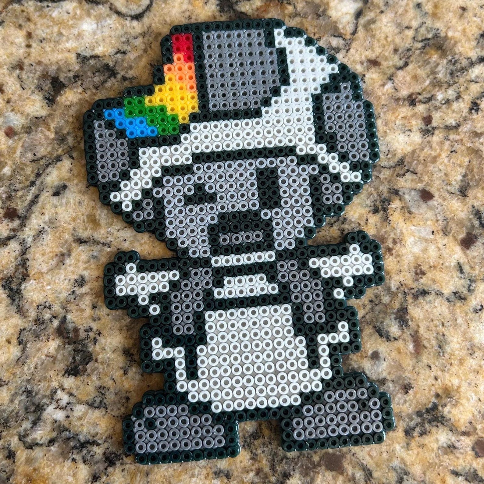 Grey Toad Trippy Perler (can Be Turned Into Necklace Kandi) - Etsy