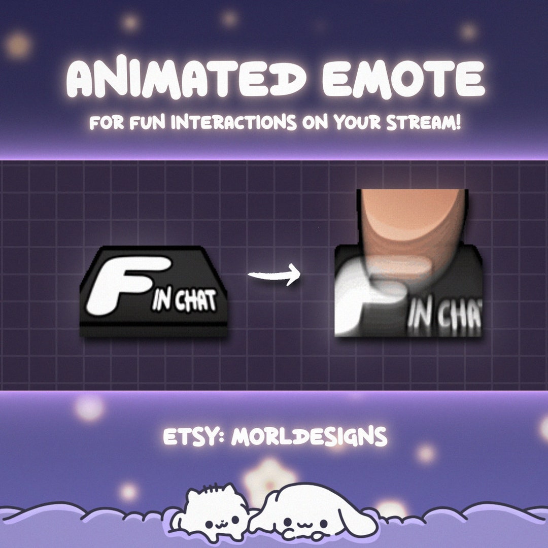 F IN CHAT - Animated Emote for Twitch/discord for Streaming, Funny ...