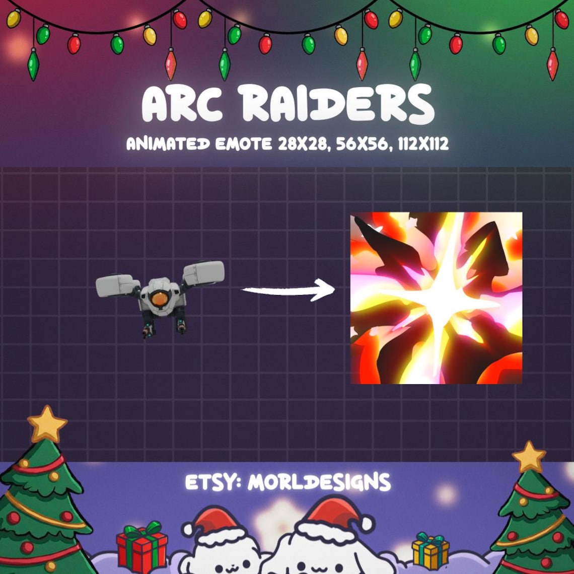 Animated ARC Raiders Emote: Drone Attack. Twitch, Discord, Youtube ...