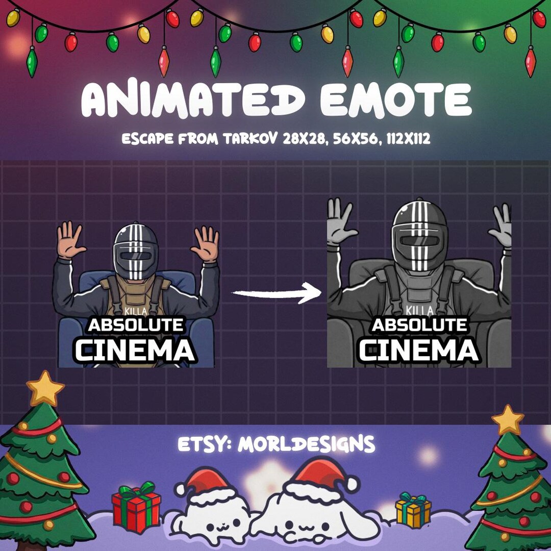 Animated Tarkov Emote: Absolute Cinema. Twitch, Discord, Youtube, Kick ...