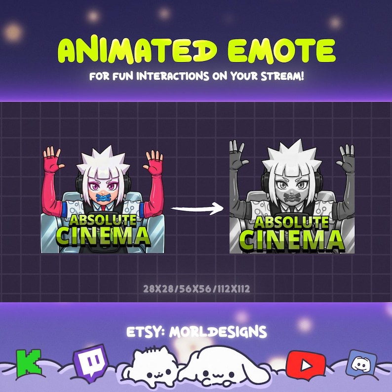 Marathon GLITCH - Absolute Cinema - Animated Emote. Twitch, Youtube ...
