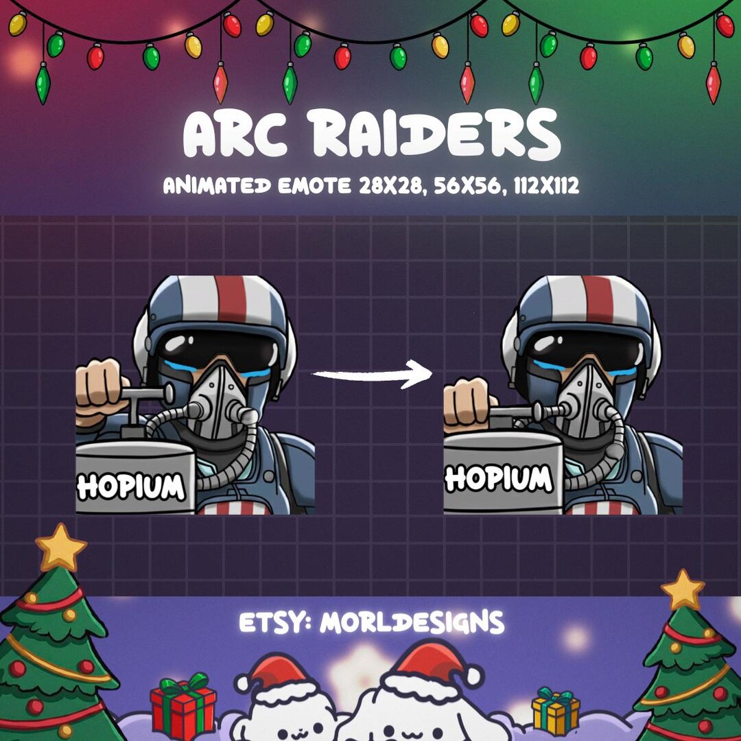 Animated ARC Raiders Emote: HOPIUM-COPIUM. Twitch, Discord, Youtube ...