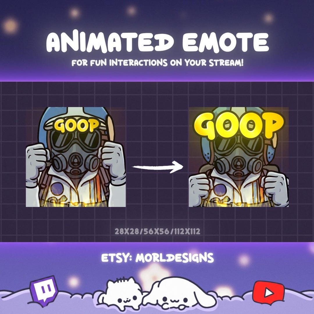 Animated ARC Raiders Emote: GOOP GOOP. Twitch, Discord, Youtube, Kick ...