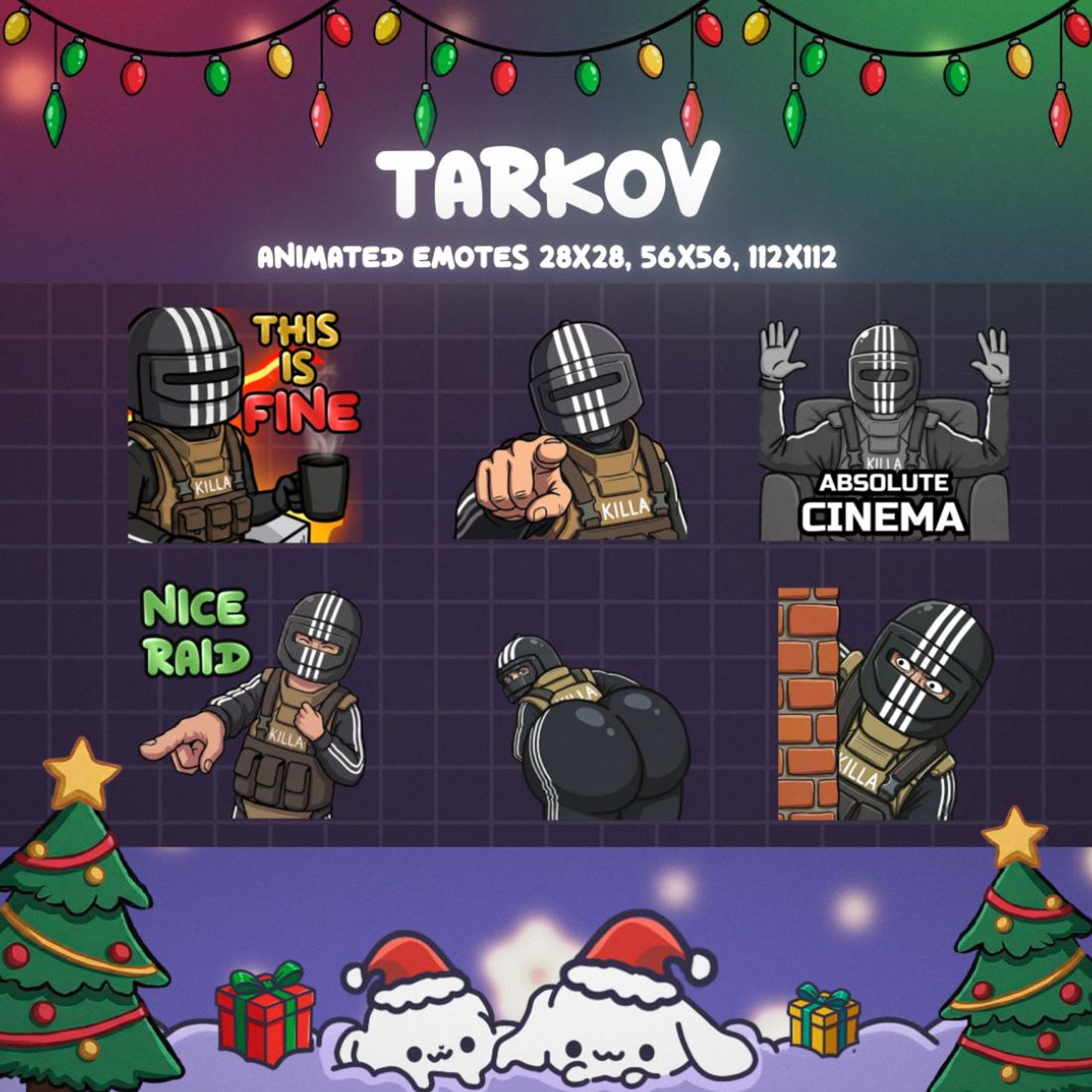 TARKOV - Animated Emotes Pack. Twitch, Discord, Youtube, Kick (digital ...