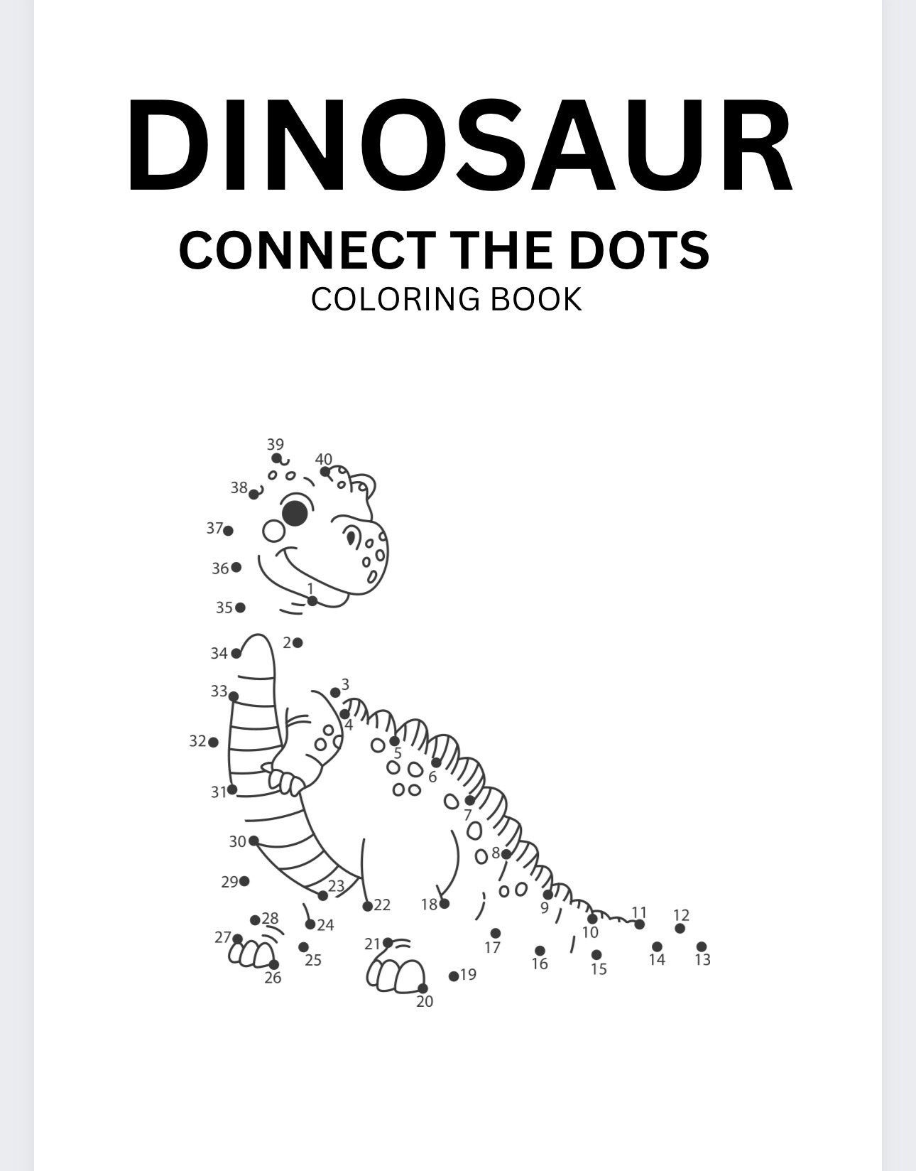 Dinosaur Dot to Dot Coloring Book Activities for Kids - Etsy