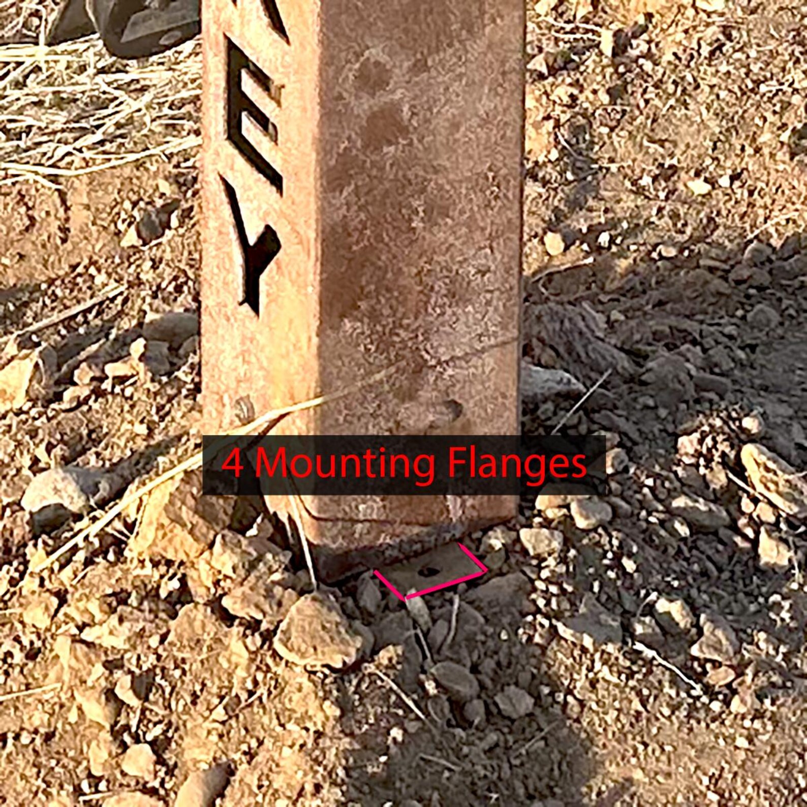 Custom Address Sign Post. Solar Lighted Inside the Column. Rust Finish ...