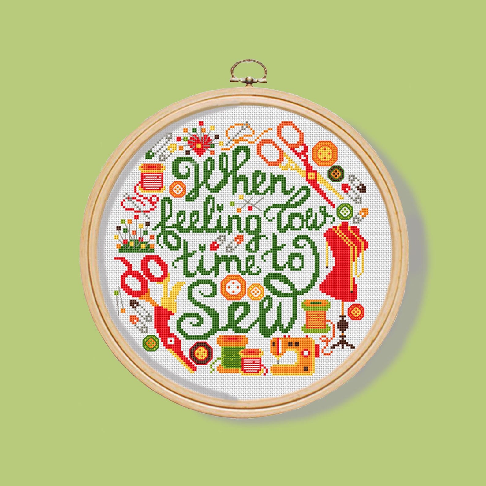 When Feeling Low Time to Sew Cross Stitch Pattern Pdf #83 Easy and Cute ...