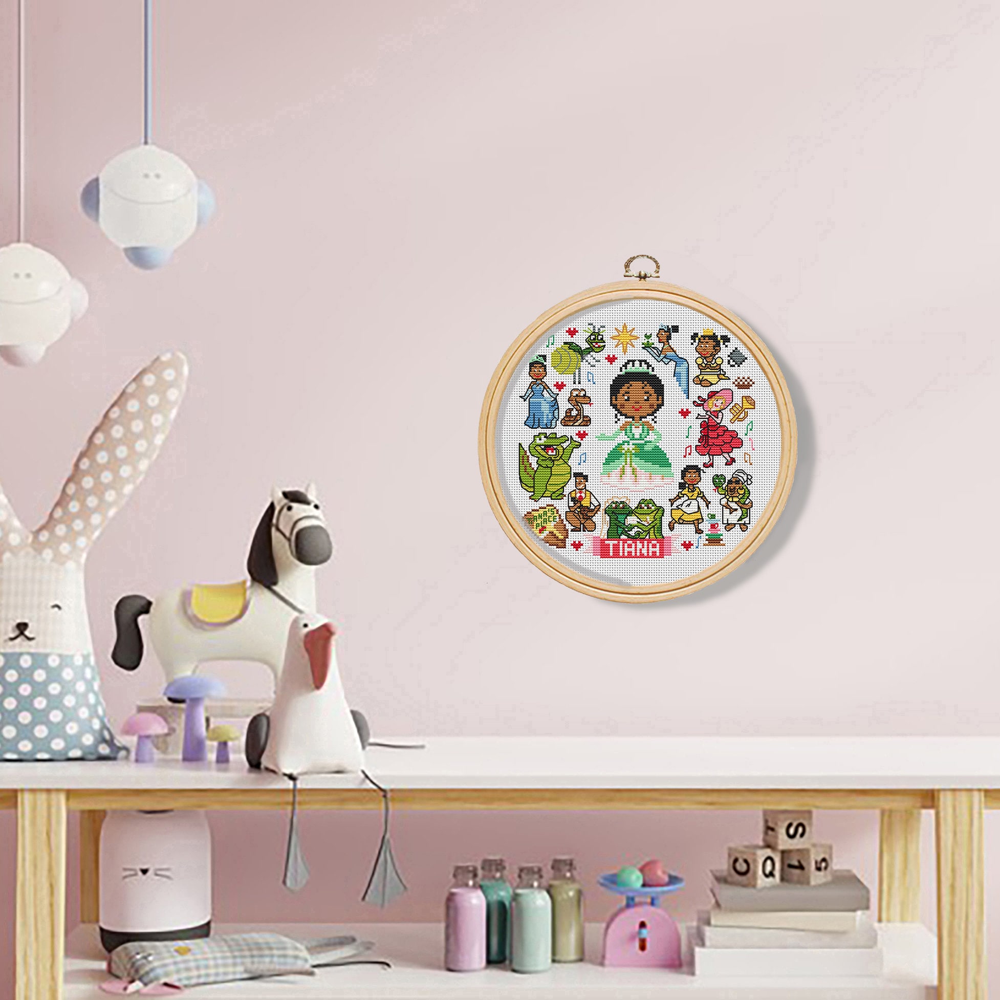 Tiana the Princess and the Frog Cross Stitch Pattern Pdf #181 Naveen Louis Ray Tiana's Place ...