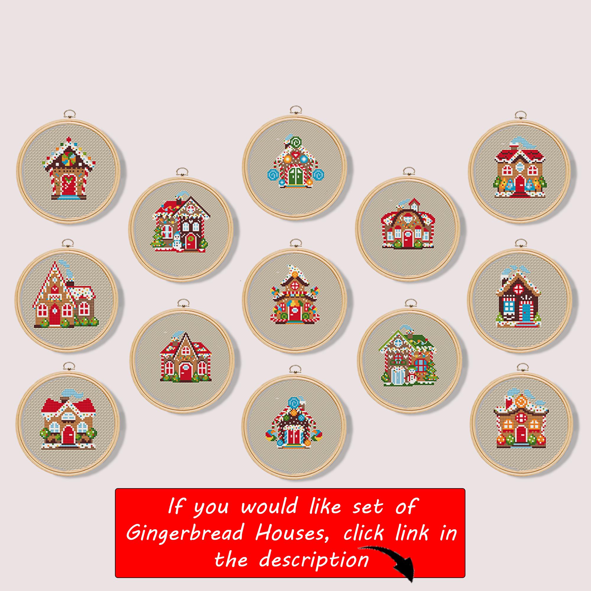 Gingerbread Houses Cross Stitch Pattern Pdf #143A Christmas Decor ...