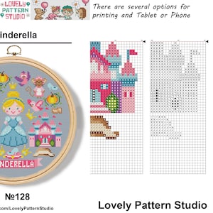 Cinderella Cross Stitch Pattern Pdf #128 Cinderellas Castle Cross ...