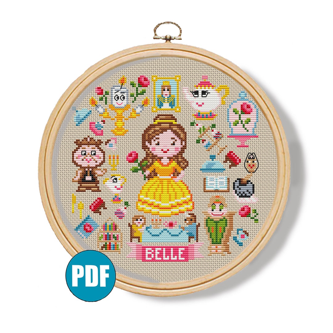 Belle Cross Stitch Pattern Pdf #144 Beauty and the Beast Beauty Cross ...